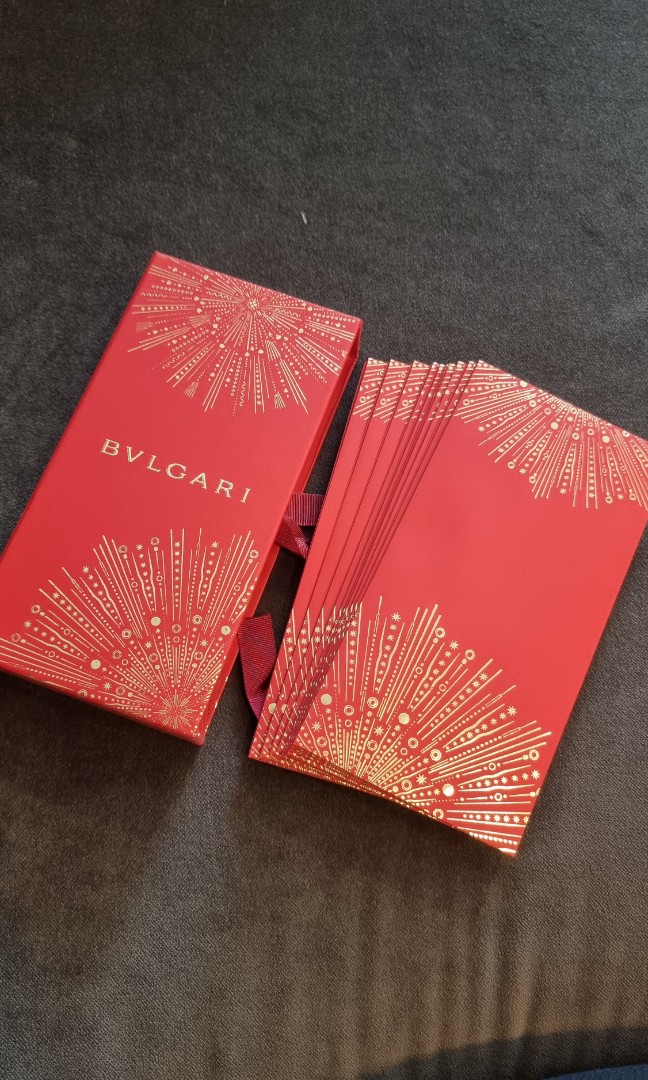 Branded BVLGARI Ang bao (red packet), Hobbies & Toys, Stationery ...