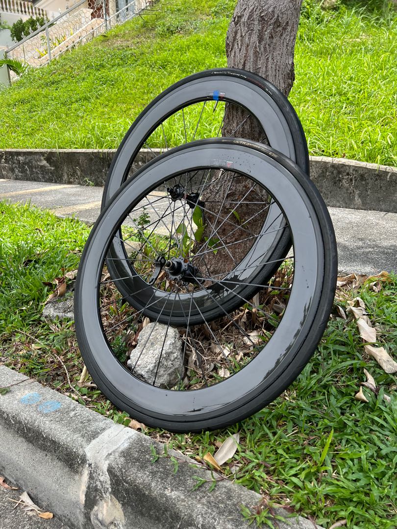 Carbon wheelset 60mm rim brake, Sports Equipment, Bicycles & Parts ...