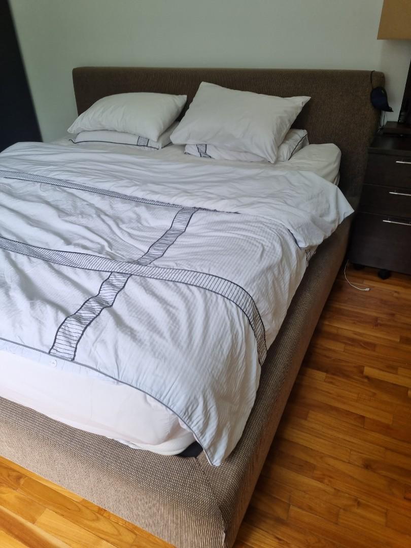 Cellini King Size Bedframe, Furniture & Home Living, Furniture, Bed ...