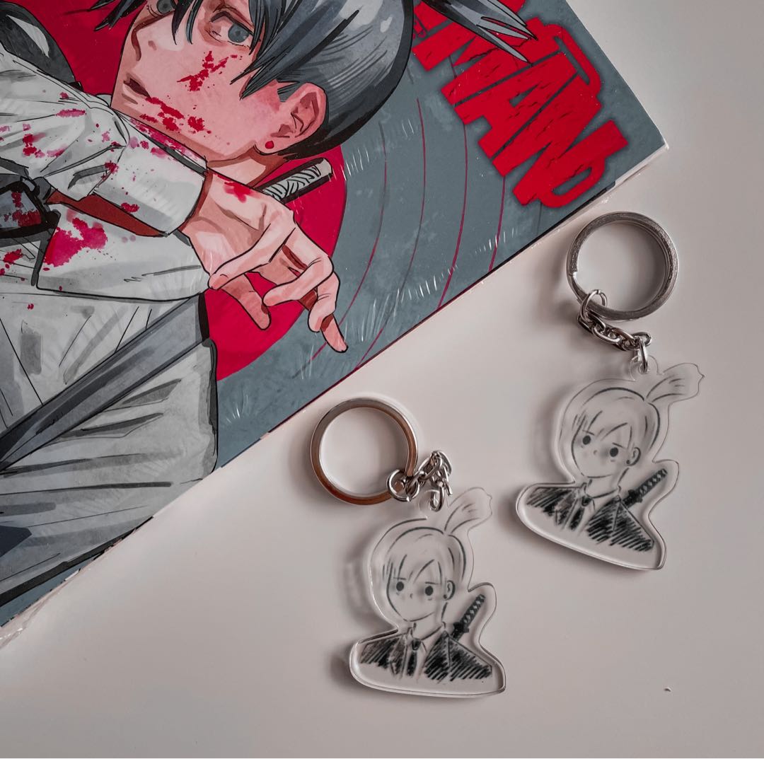 Chainsaw man Keychain Aki, Hobbies & Toys, Memorabilia & Collectibles ...