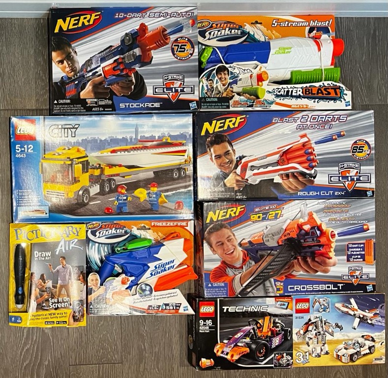 Collection of Nerf Guns + Legos + Pictionary Air, Hobbies & Toys, Toys ...
