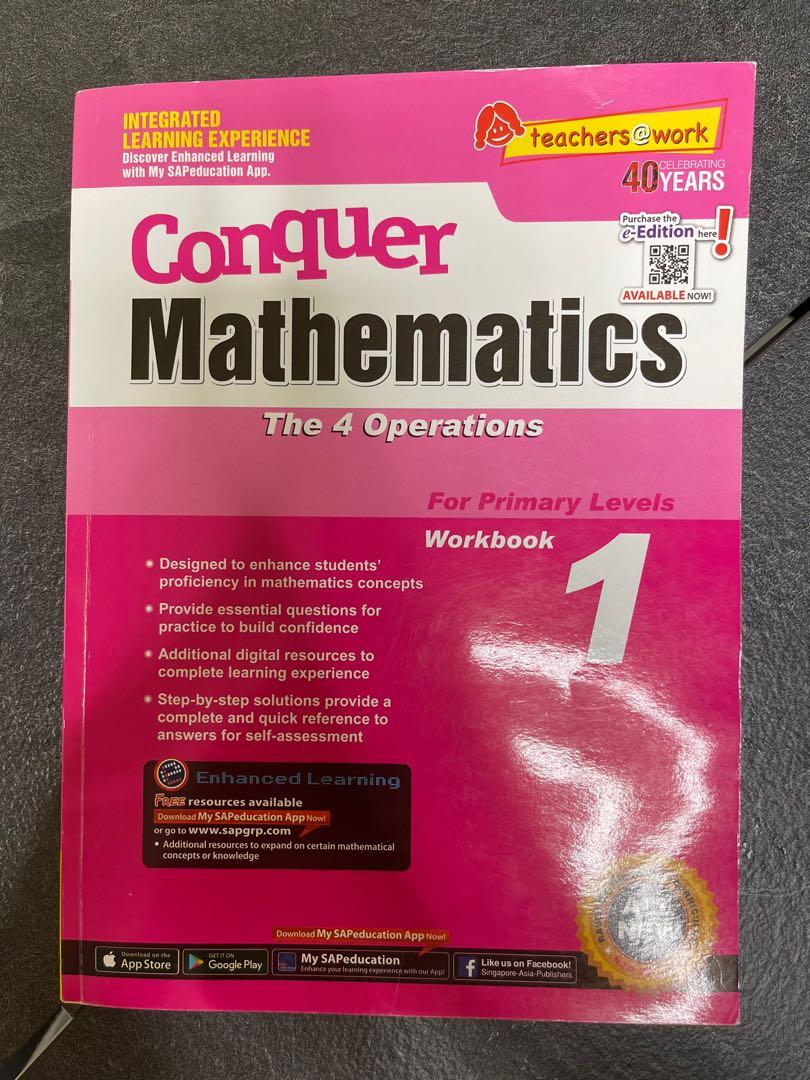 Conquer Mathematics work book 1, 興趣及遊戲, 書本 & 文具, 教科書 - Carousell