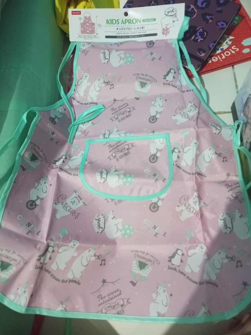Daiso Kids Apron, Babies & Kids, Babies & Kids Fashion on Carousell