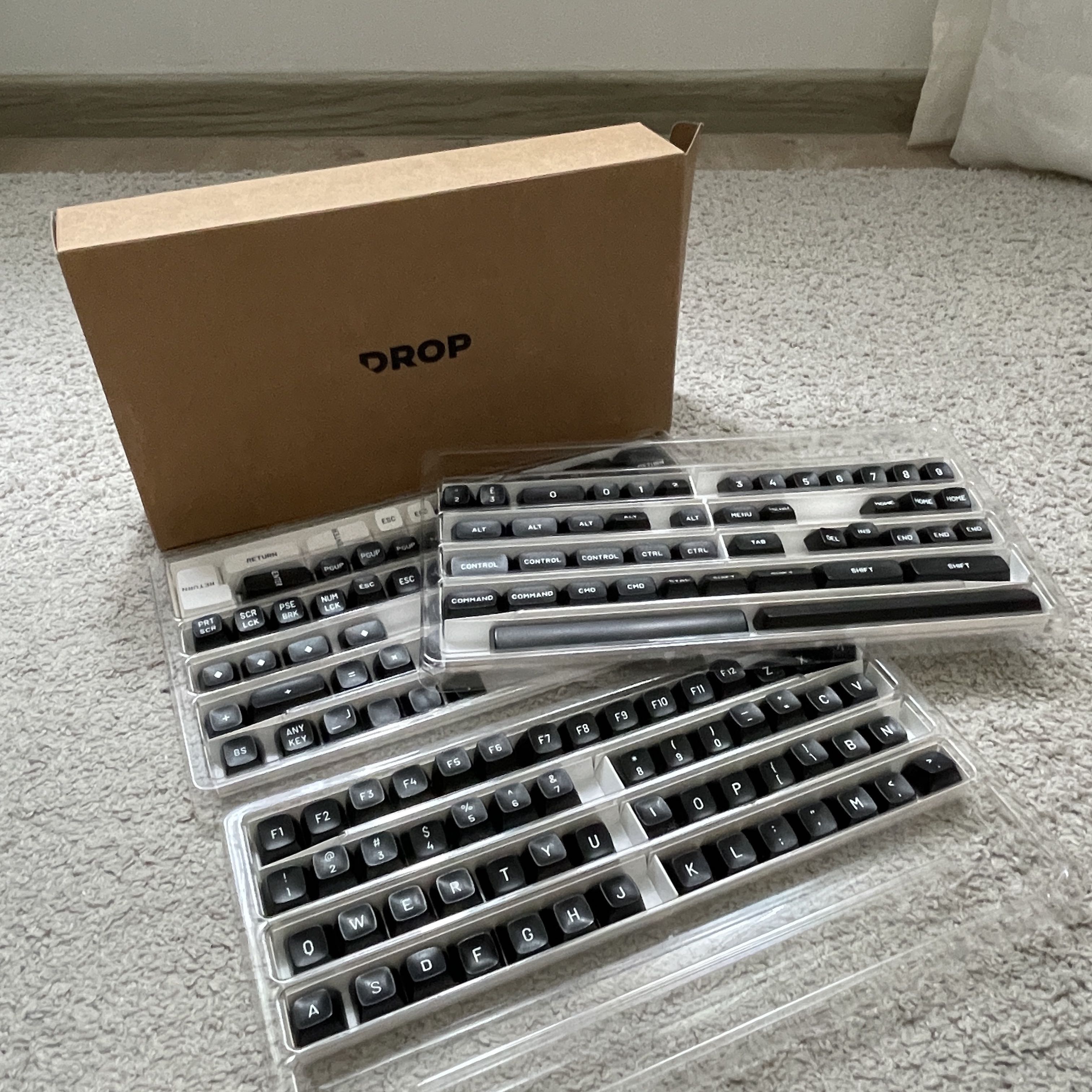 Drop MT3 White-on-Black Keycap Set, Computers & Tech, Parts ...