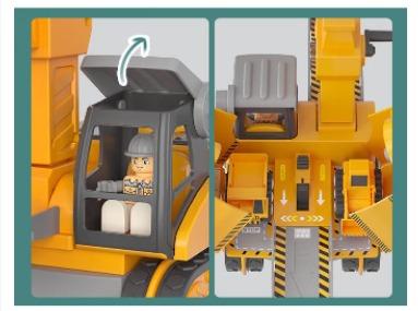Engineer Role Play Pretend Play Toy 4 in 1 Transforming Construction ...