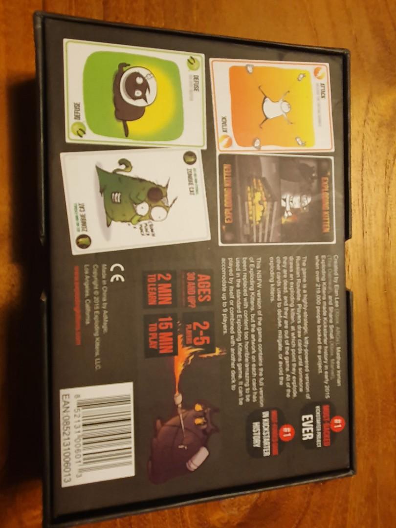 Exploding Kittens NSFW Deck, Hobbies & Toys, Toys & Games on Carousell
