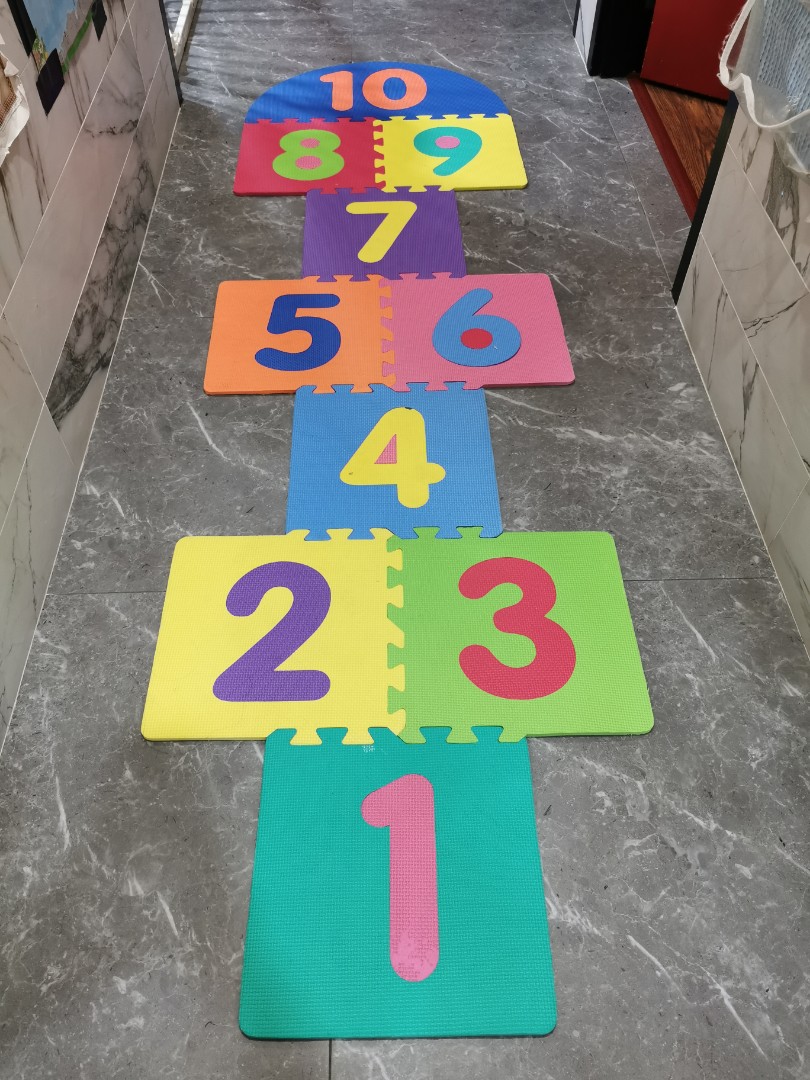 Foam hopscotch, Hobbies & Toys, Toys & Games on Carousell