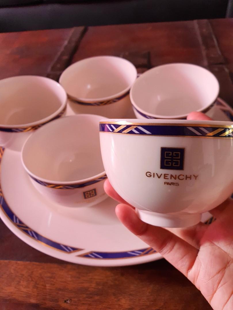 Givenchy tea cups and plate, Furniture & Home Living, Kitchenware ...