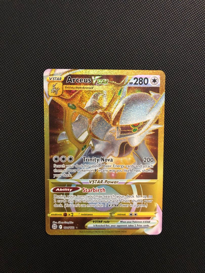 Gold Arceus Vstar Secret Rare, Hobbies & Toys, Toys & Games on Carousell