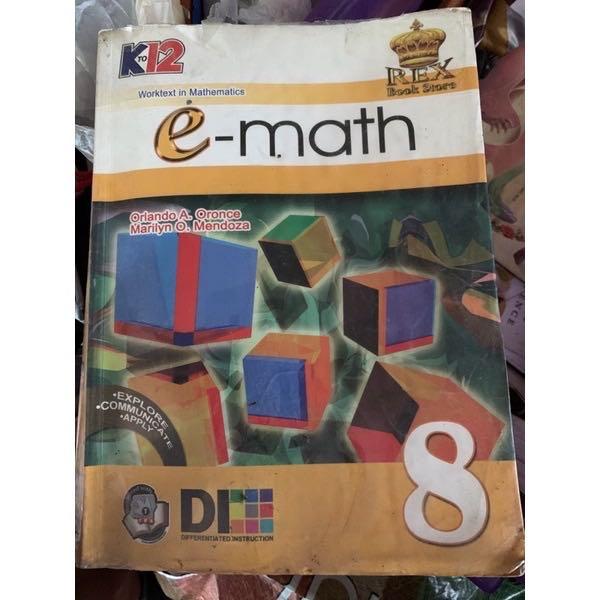 GRADE 8 BOOKS || e-math (Mathematics) - REX Book Store, Hobbies & Toys ...