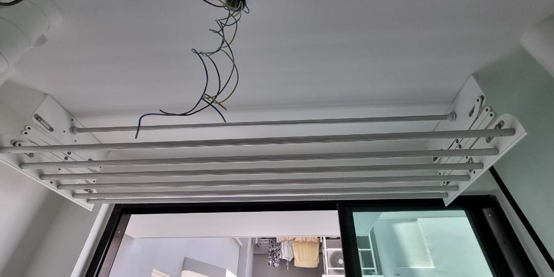 HDB BTO laundry rack, Furniture & Home Living, Home Improvement ...