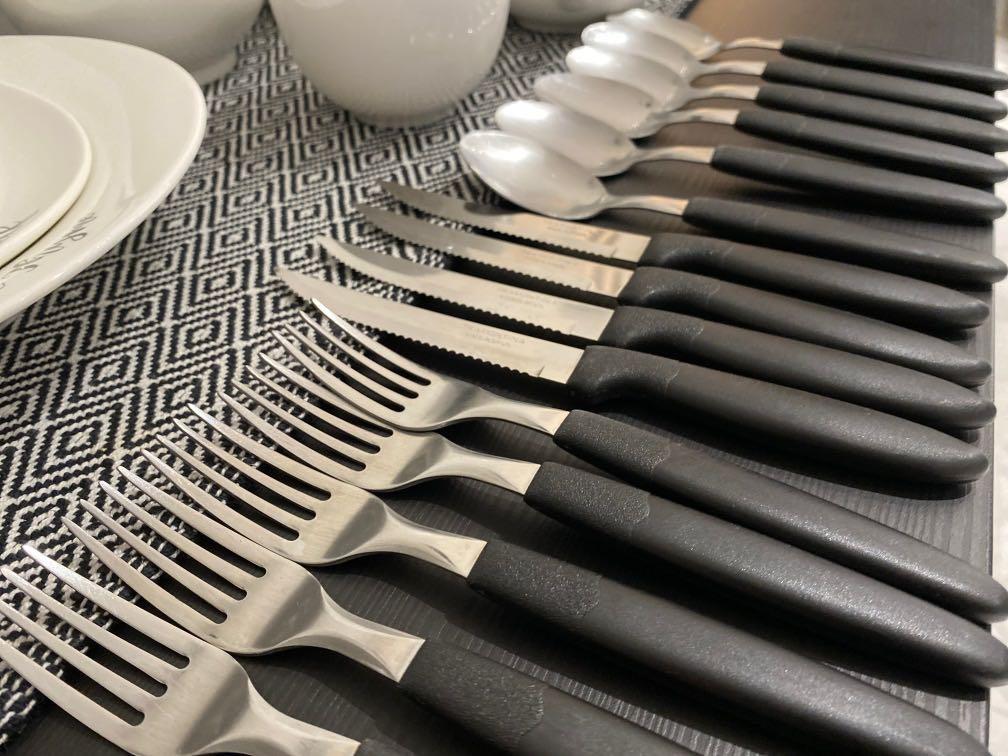 Hooga & IKEA Full Set Dinnerware Cutlery & Glasses, Furniture & Home ...