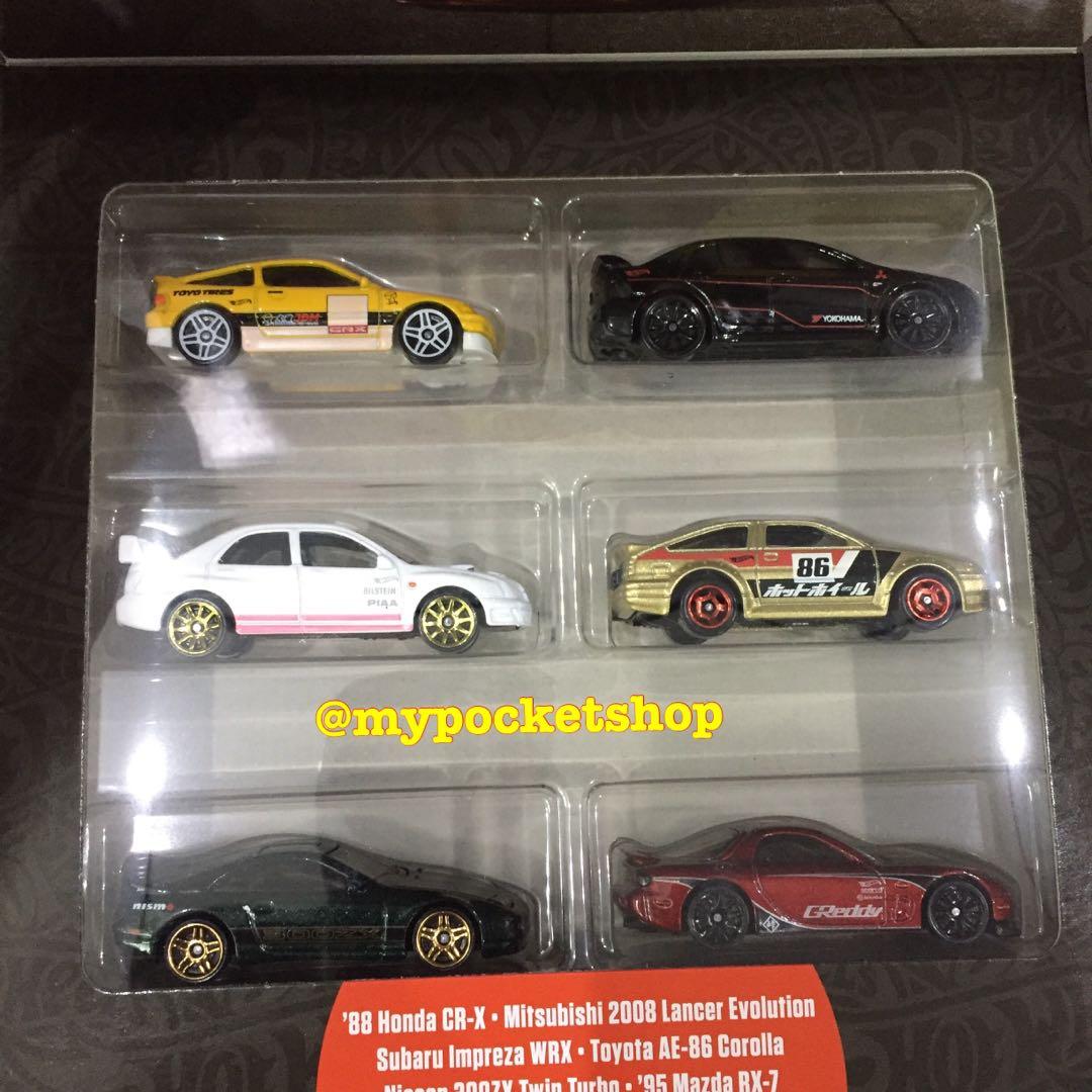 Hot Wheels JAPANESE CLASSICS 6-CAR SET / 2022 Hotwheels JDM Set w ...