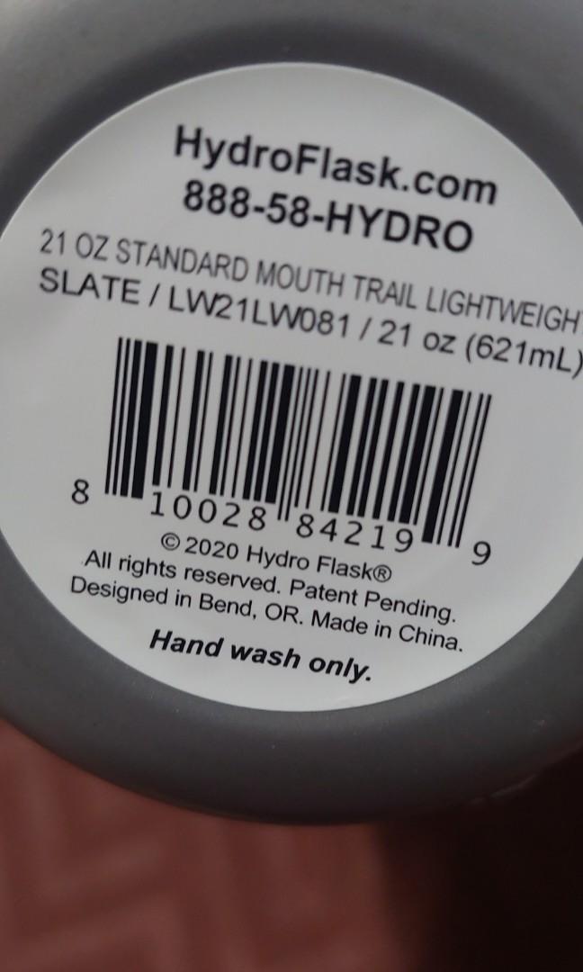 Hydroflast trail series 21 oz lightweight standard flex Slate ...