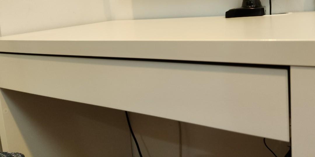 IKEA Micke desk with drawer white, Furniture & Home Living, Furniture ...