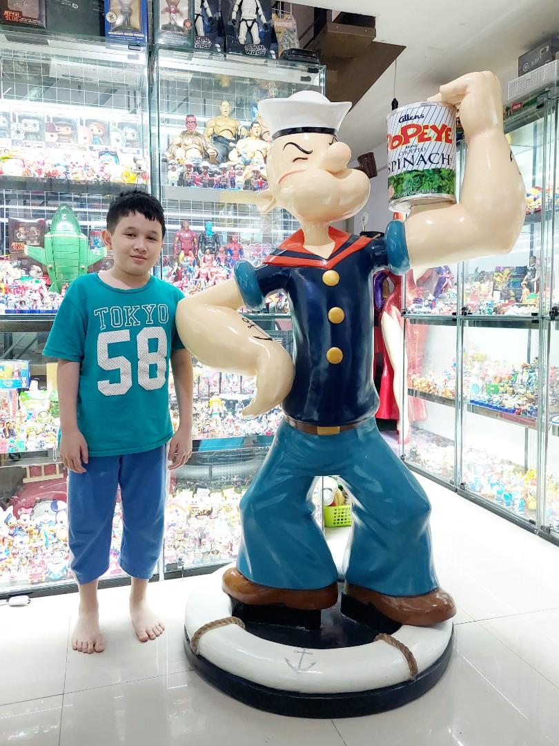 Life-size Popeye Statue, Hobbies & Toys, Memorabilia & Collectibles ...