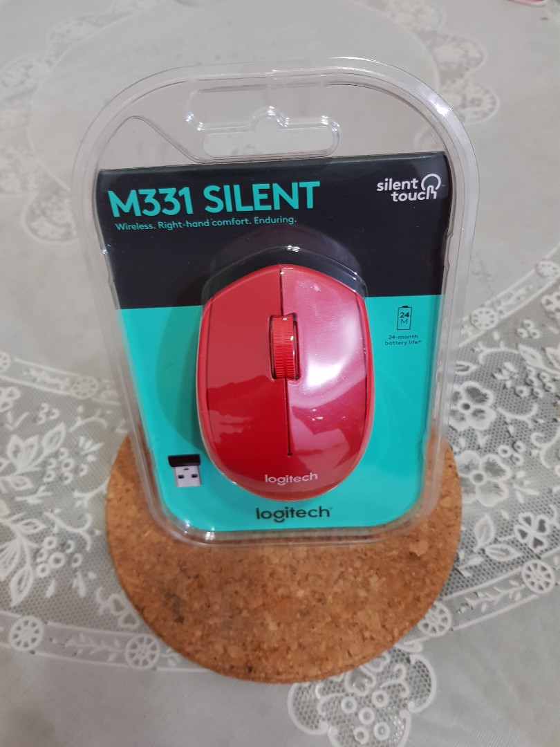 Logitech M331 Silent Mouse (Red), Computers & Tech, Parts & Accessories ...
