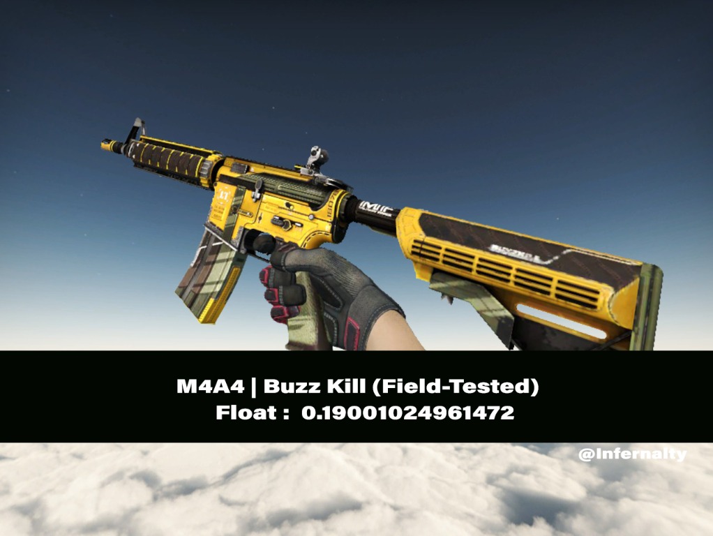 M4A4 Buzz Kill FT CSGO SKINS KNIVES, Video Gaming, Gaming Accessories, In-Game Products on Carousell