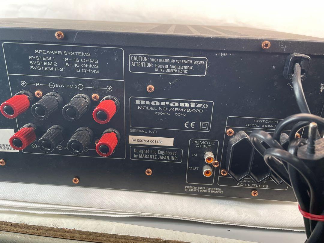 Marantz PM78 Integrated Amplifier, Audio, Soundbars, Speakers ...
