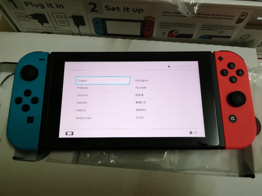 Nintendo Switch V2 full set, Video Gaming, Video Game Consoles ...