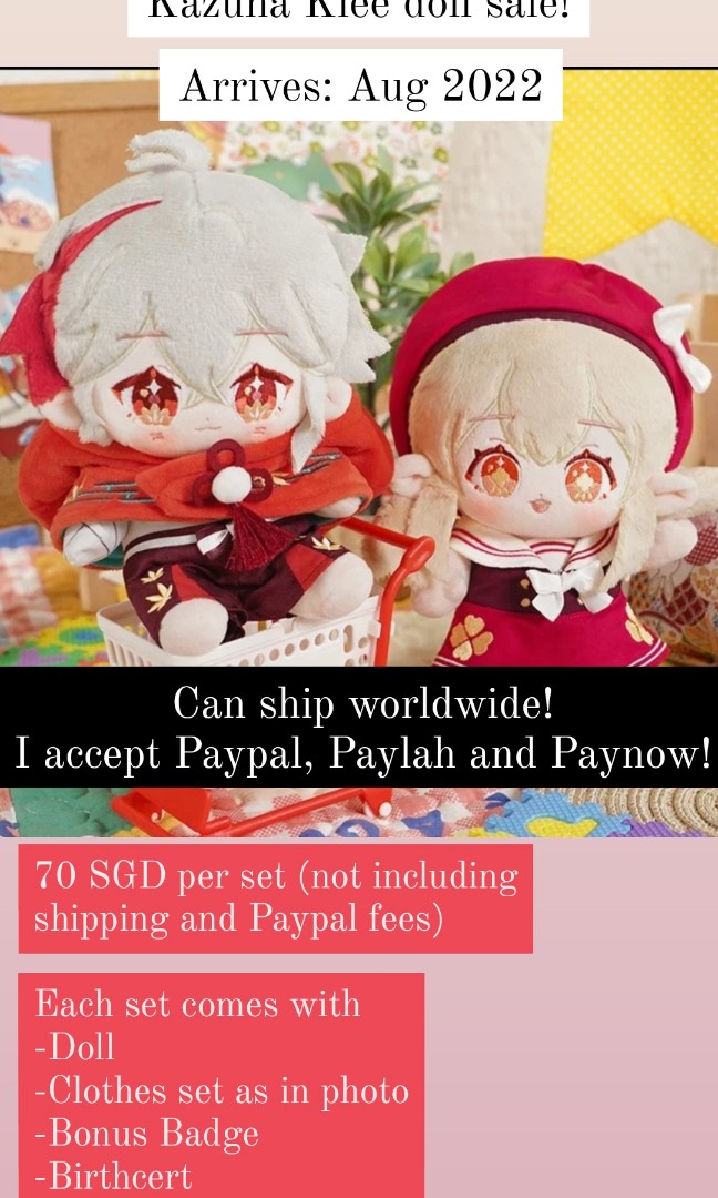 Omodoki Kazuha and Klee Dolls, Hobbies & Toys, Memorabilia ...