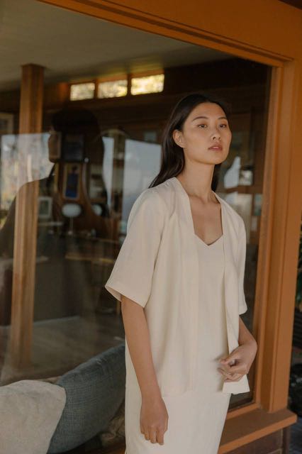 OSN Linen Overshirt in Cream, Women's Fashion, Tops, Other Tops on ...