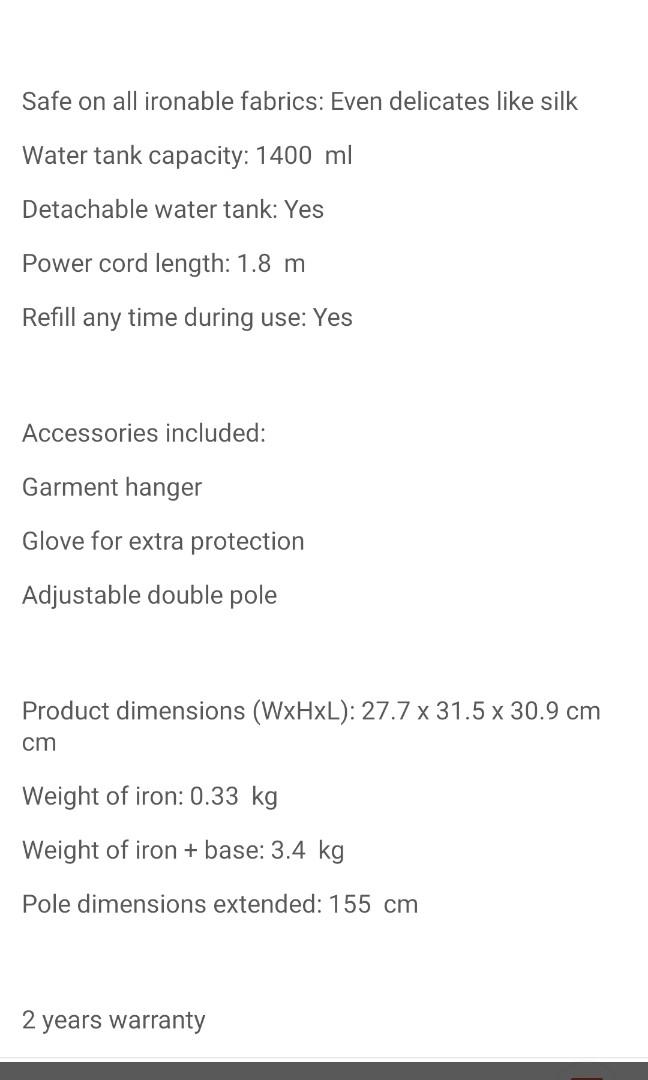 Philips Iron Stand Steamer, TV & Home Appliances, Irons & Steamers on ...