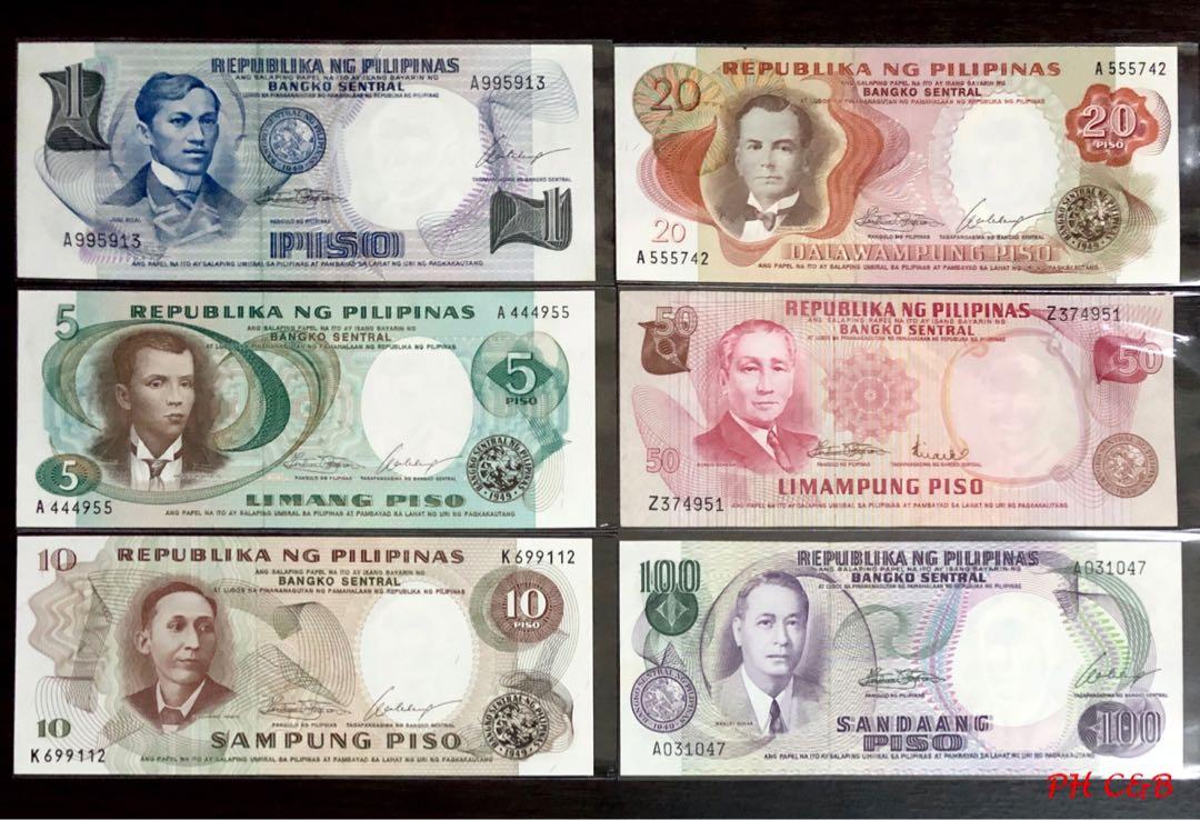 Pilipino Series Banknotes Complete Set Unc, Hobbies & Toys, Memorabilia ...