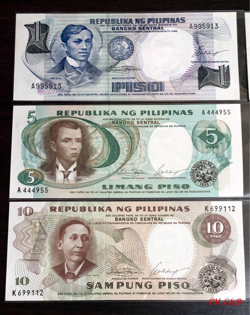 Pilipino Series Banknotes Complete Set Unc, Hobbies & Toys, Memorabilia ...