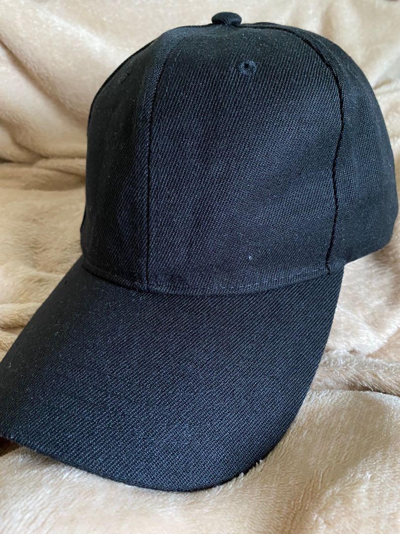 Plain black cap, Men's Fashion, Watches & Accessories, Caps & Hats on ...