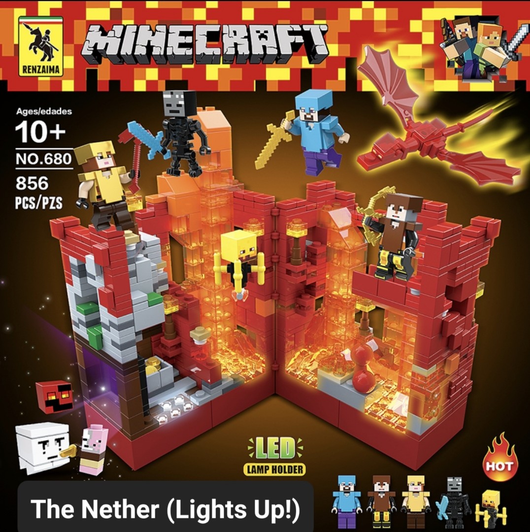 (PO) Minecraft Light Up The Nether Blocks Set, Hobbies & Toys, Toys ...