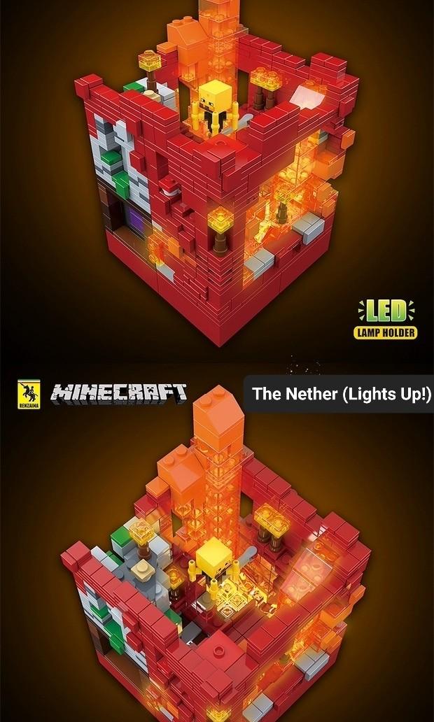 (PO) Minecraft Light Up The Nether Blocks Set, Hobbies & Toys, Toys ...