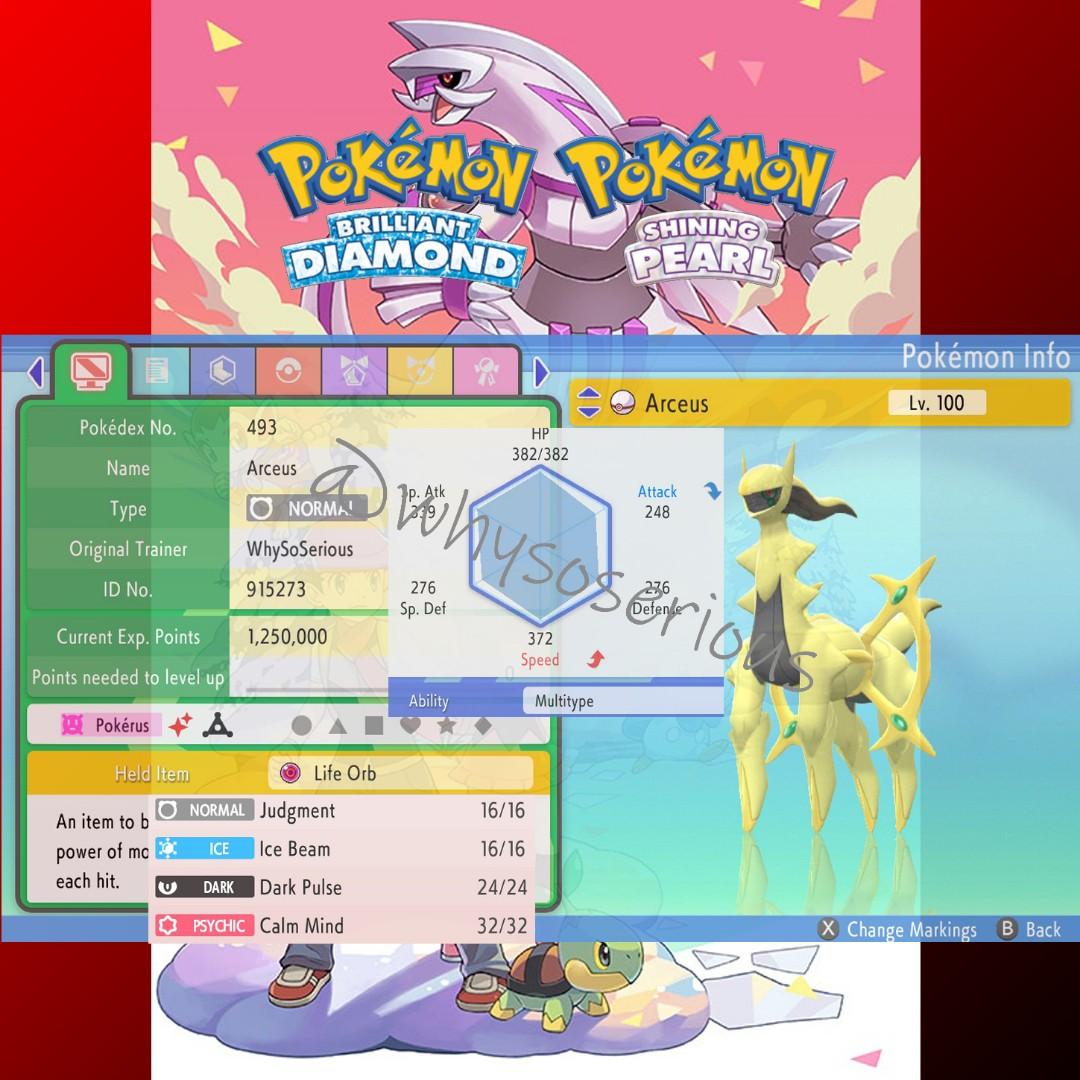 pokemon platinum arceus event code