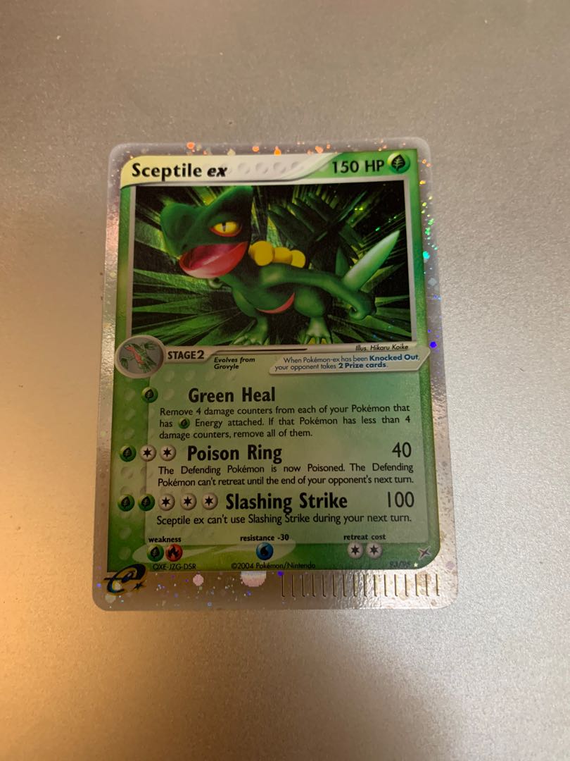 Pokemon Card Sceptile ex Ultra Rare, 興趣及遊戲, 玩具 & 遊戲類 - Carousell