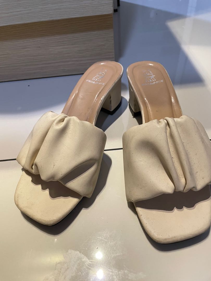 Polla polly block heels, Fesyen Wanita, Sepatu di Carousell