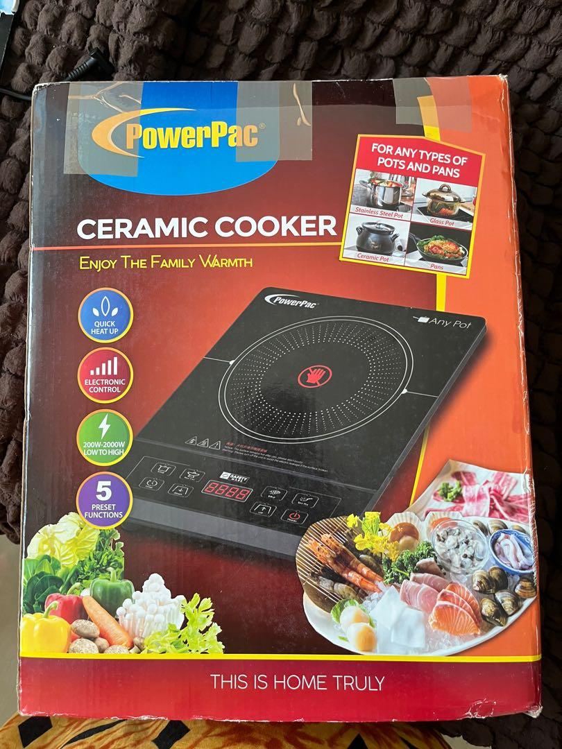 Powerpac ceramic cooker any pot, TV & Home Appliances, Kitchen ...