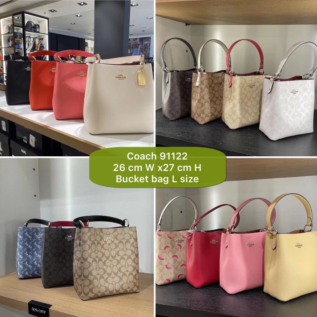 (Preorder & fixed $) Coach bucket bag. L size, Women's Fashion, Bags ...