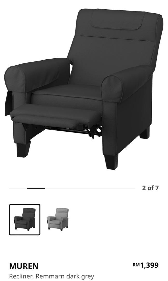 Recliner chair ikea Muren, Furniture & Home Living, Furniture on Carousell