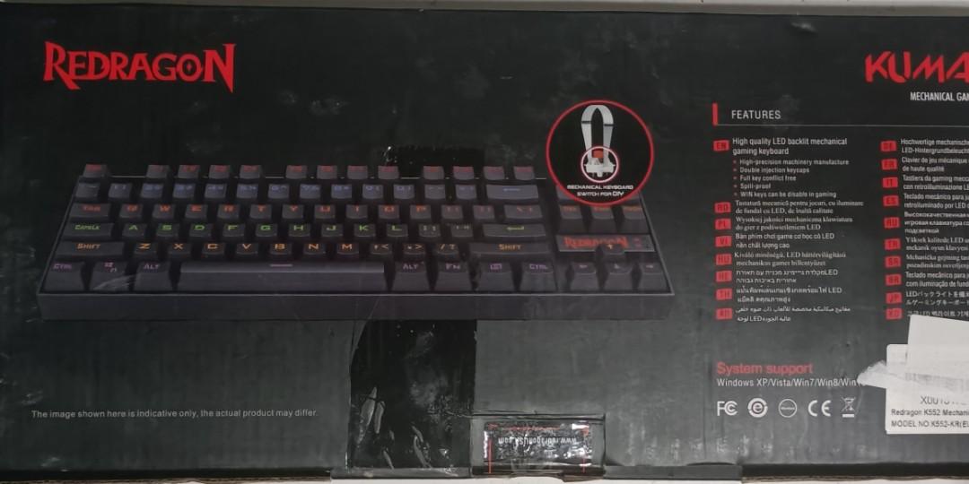 RedDragon Wired Mechanical Gaming Keyboard (Red Switch), Computers ...