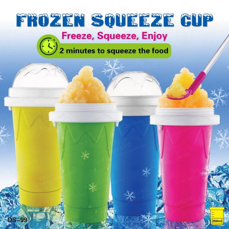Slushy Frozen Magic Ice Squeeze Cup || DIY Quick Cooling Mug Instant ...