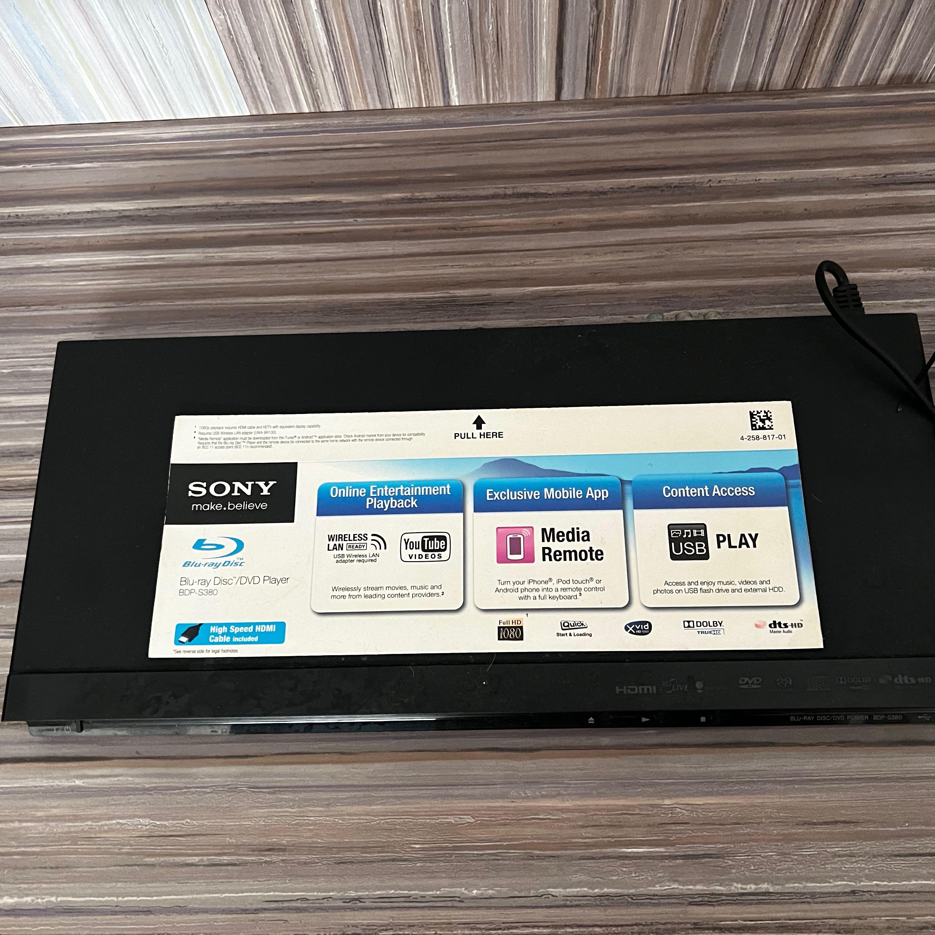 Sony Blue-ray DVD Player, TV & Home Appliances, TV & Entertainment, Blu ...