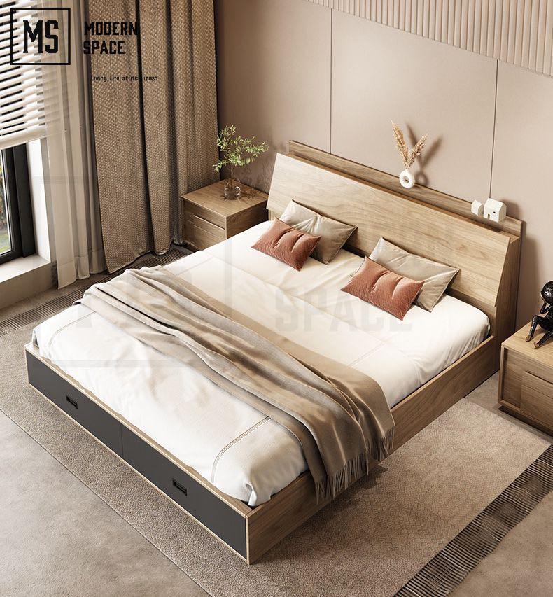TAYLIN Modern Storage Bed Frame / BFC62, Furniture & Home Living ...