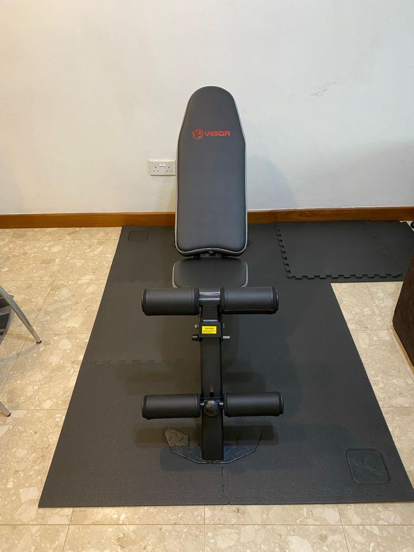 Vigor Gym Bench (Inclined, Decline), Sports Equipment, Exercise ...
