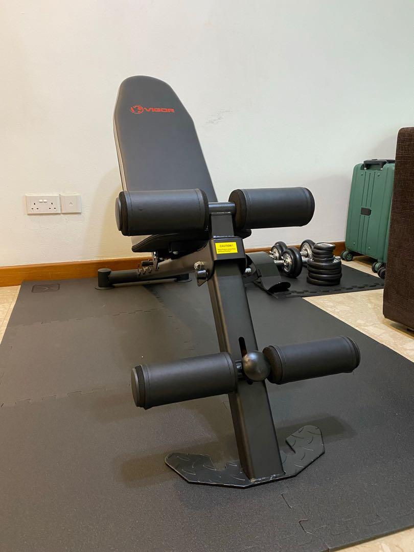Vigor Gym Bench (Inclined, Decline), Sports Equipment, Exercise ...