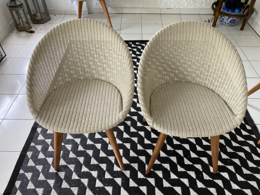 Vincent Sheppard cane dining chairs, Furniture & Home Living, Furniture ...