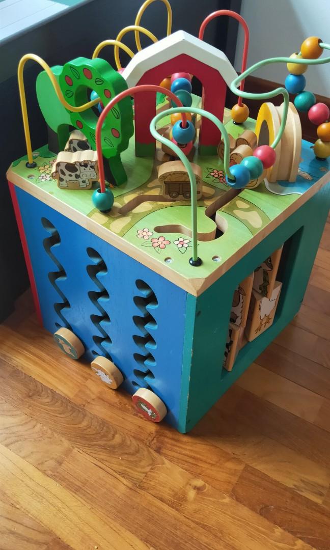 Wooden Activity cube, Babies & Kids, Infant Playtime on Carousell