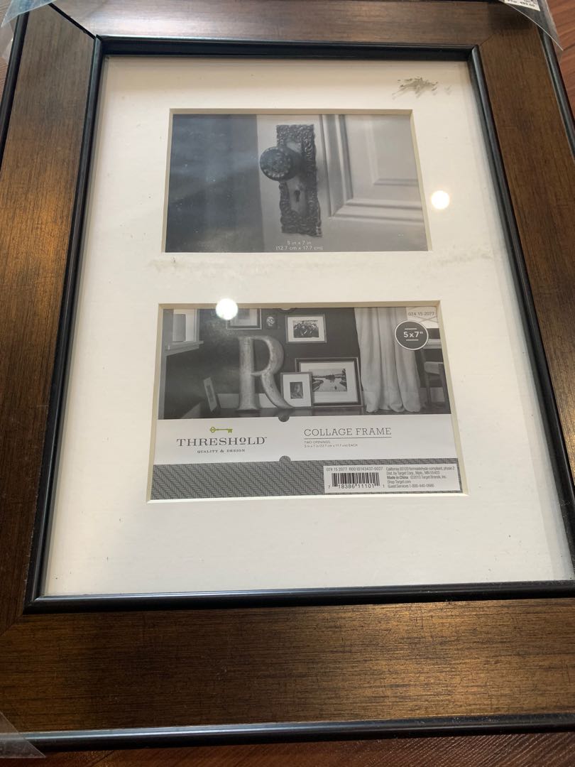 Wooden Collage Photo Frame - Threshold Design, 2 Photos 5x7 Collage ...