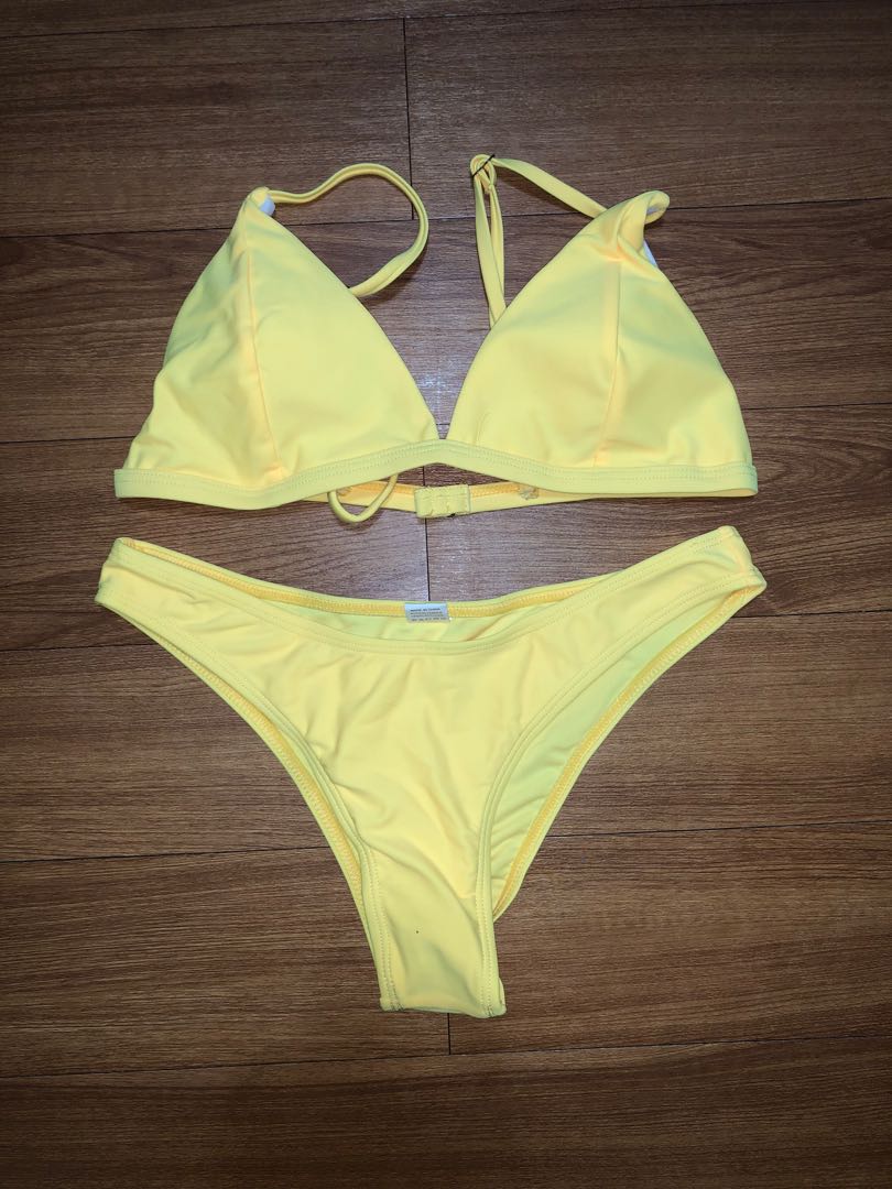 Yellow Bikini, Women's Fashion, Swimwear, Bikinis & Swimsuits on Carousell