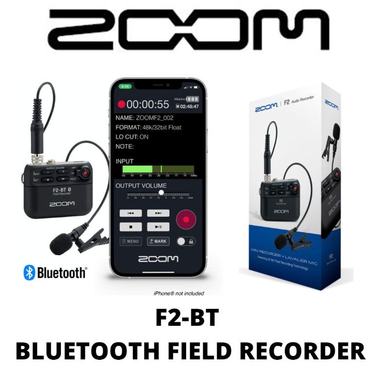 ZOOM F2-BT BLUETOOTH FIELD RECORDER, Audio, Voice Recorders on Carousell