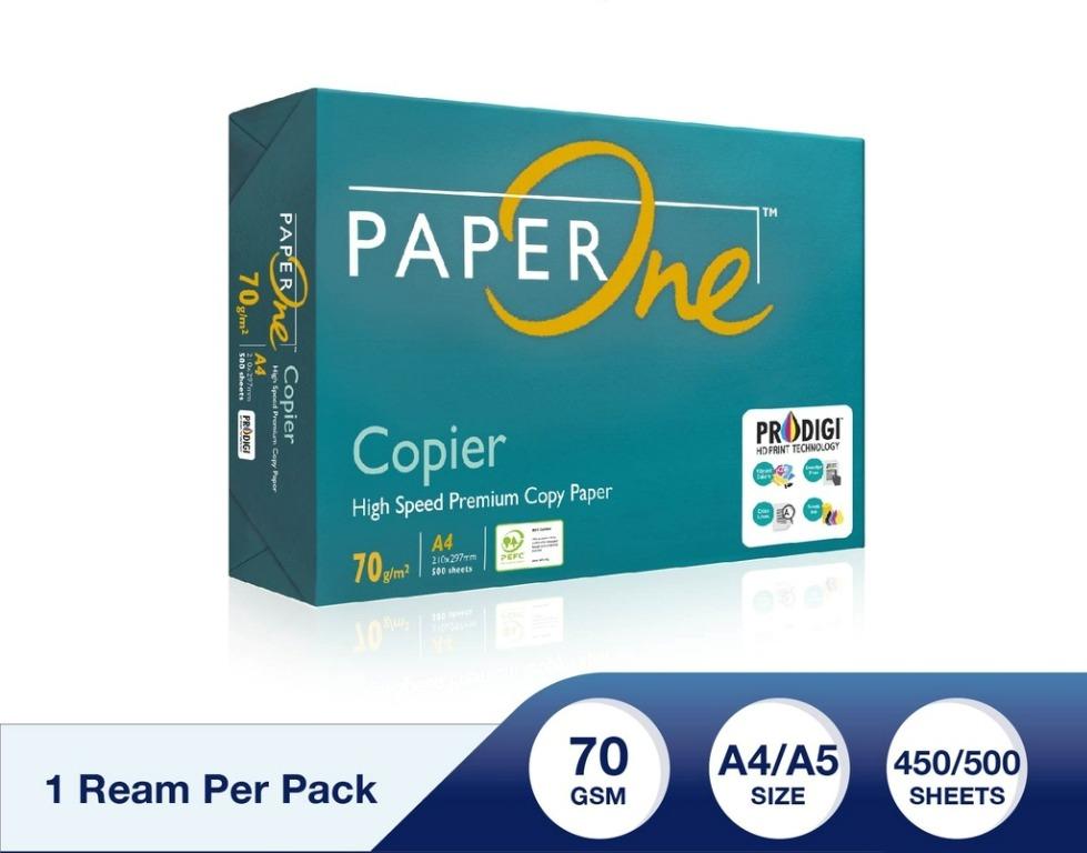 [1Reams 500 Sheets] A4 PaperOne 70gsm/80gsm /A4 All Purpose/A4 Copier ...